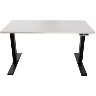 Bisley H&ouml;henverstellbarer Schreibtisch E-WonderTech, EWT1608007, Platte 007 lichtgrau, Gestell 333 schwarz, H 630-1280 x B 1600 x T 800