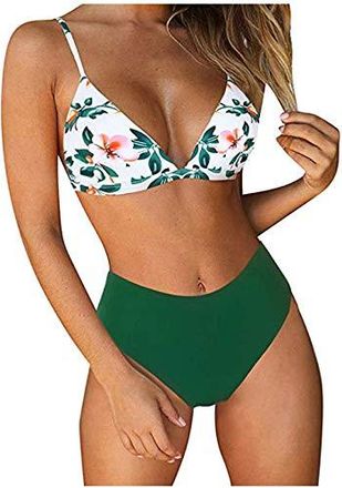 Generic Maillot De Bain Femme 2 Pieces Bikini Femme 2 Pieces Bikini Imprim&eacute; + Push-Up Bandage - Soutien Ferme Look Sexy