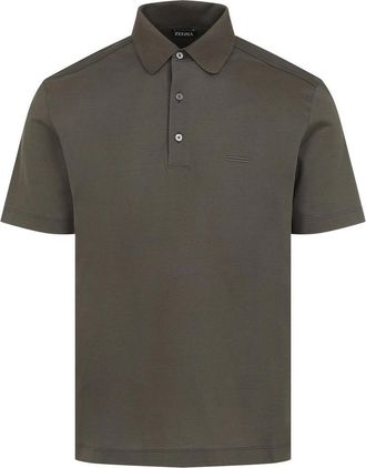 Ermenegildo Zegna Polo - Beige Fonc&eacute;