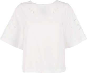 Max Mara Femme, Tops, Blanc, Taille: 46 FR Targa Top