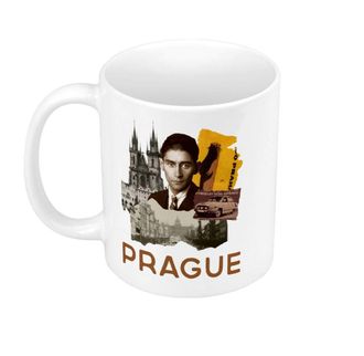 Fabulous Keramische Becher 325ml Prague Vintage Collage Reisen Tschechische Republik Postkarte