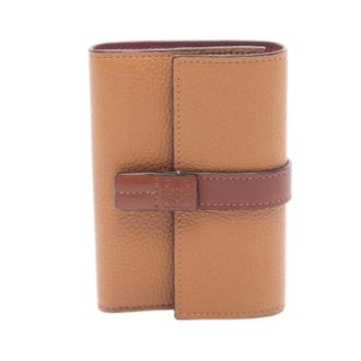Loewe Pre-owned Vertical Wallet Small Leather Trifold Wallet - Femme - Pre-owned - Brun - Taille: ONE Size