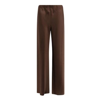 Vince High Waist Fluid Satin Bias Pant - - Trousers - Damen - Braun - L