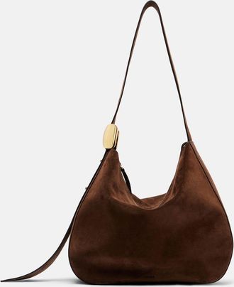 Amanu Studio Schultertasche Zambia aus Veloursleder