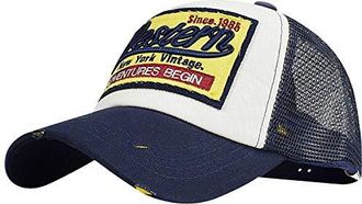 Heekpek Lettres Anglaises Casquettes Baseball Broderie Casquettes Homme Femme Casual Sport Casquettes Hip Hop Casquette Mesh, Bleu Navy, Taille Unique