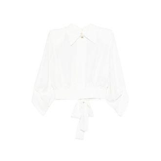Elisabetta Franchi Open-back Collared Blouse
