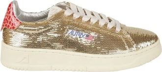 Autry Low-Top Sneaker - Metallic Gold Sneakers - Gr. 36 (EU) - in Beige - für Damen