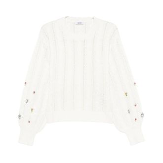 Liu Jo Round-Neck Strickwaren - - Knitwear - Damen - Wei&szlig; - S