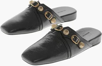 Balenciaga Hammered Patent Leather Mules COSY with Studs size 37,5