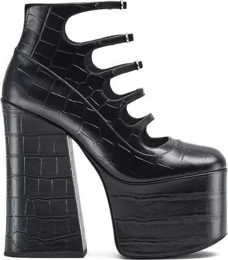Marc Jacobs Femme, Chaussures, Noir, Taille: 39 EU Bottines Kiki &agrave; Imprim&eacute; Croco