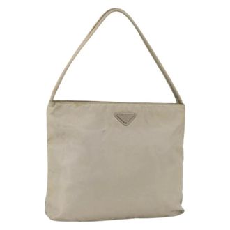 Prada Sac &agrave; main en nylon Pre-owned - Femme - Pre-owned - Beige - Taille: ONE Size