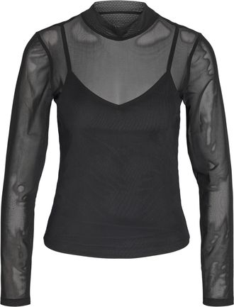 Noisy May Nmpercy L/S Mesh Top