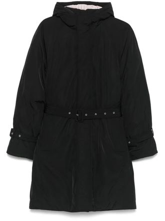 Thom Browne parka à 4 bandes signature - Noir
