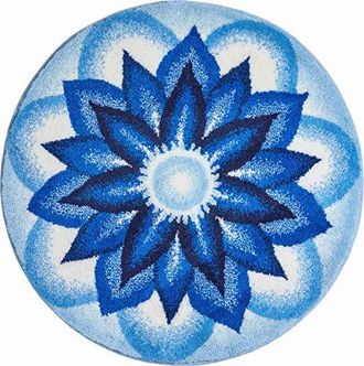 GRUND Badteppich, 100% Polyacryl, superweich, Blau, 100 cm