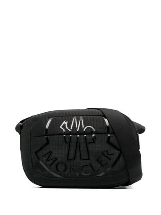 Moncler Kameratasche mit Logo-Print - Schwarz
