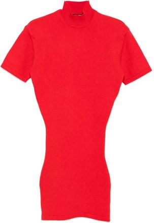Jacquemus Femme, Robes, Rouge, Taille: 38 FR Robe Rouge en Laine et Cachemire Aw25