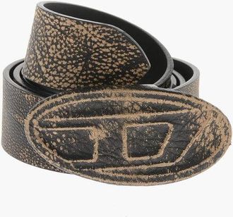 Diesel 40mm Hammered Leather Belt size 100