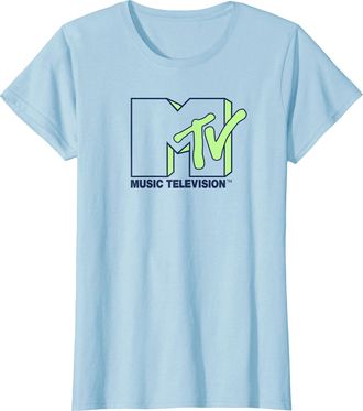 Giesswein Neon Green Stripe MTV Logo T-Shirt
