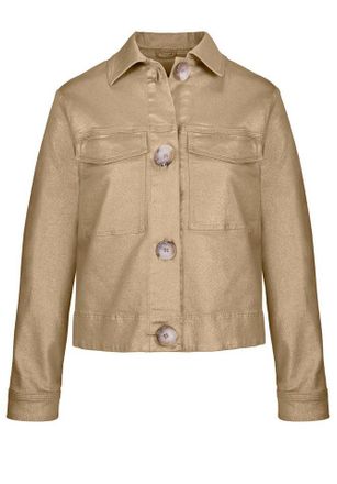 bianca Kurzjacke PEGGY in dezent schimmerndem Gold-Coating
