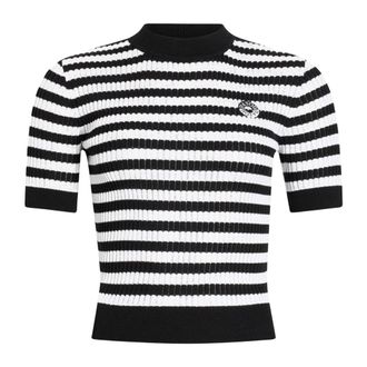 Patou Gerippter gestreifter Baumwollpullover - - Knitwear - Damen - Mehrfarbig - M