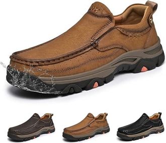 Generic Mocassins Décontracté en Cuir Imperméable Respirant Chaussures de Randonnée pour Homme Antidérapant Chaussures de Trekking pour Marche Extérieur 46