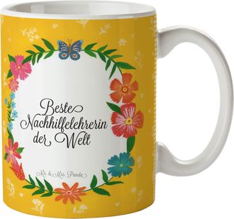Mr. & Mrs. Panda Tasse Nachhilfelehrerin - Geschenk, Berufsausbildung, Büro Tasse, Berufsschule, Abschluss, Kaffeetassen, Kaffeetasse, Teebecher