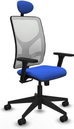 Piqueras y Crespo Schreibtischstuhl, verstellbare Armlehne, h&ouml;henverstellbare Lendenwirbelst&uuml;tze und festes Kopfteil, ausgestattet mit Sincro 3 Positionen und Schneides