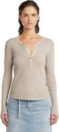 G-Star G-Star Femme Top Deep V-Neck Slim, Beige (dk brick gd D26140-D968-D848), M