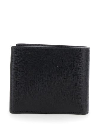 Saint Laurent Mens Bi-Fold Wallet Monogram Black Leather Calfskin