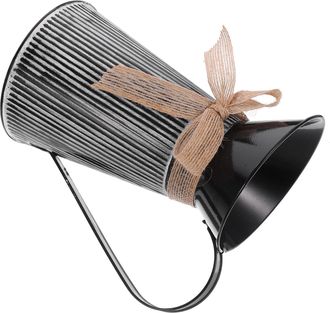 Artibetter Rustikaler Vintage Blumenarrangement Vase für Tischdekoration Stabile Eisenblumenvase mit Künstlerischem Design für Wohnzimmer Balkon Büro Dekorativer