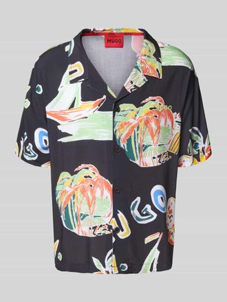 HUGO BOSS Relaxed Fit Freizeithemd mit 1/2-Arm