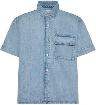 Calvin Klein Chemise en jean en coton et lin