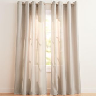 Exclusive Home Curtains Exklusive Grommet Top Leinen-Fenstervorhänge, Polyester, beige, 96 Length
