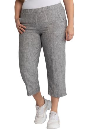 Ulla Popken Damen, große Größen, 7/8-Leinenhose