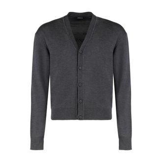 Jacquemus V-Neck Button-Up Cardigan - - Knitwear - Herren - Grau - XL