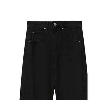 Isabel Marant Carrot Fit Cotton Trousers - Black