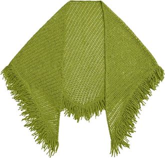 Simona Corsellini Femme, Accessoires, Vert, Taille: ONE Size Scialle in lurex traforato maxi frange