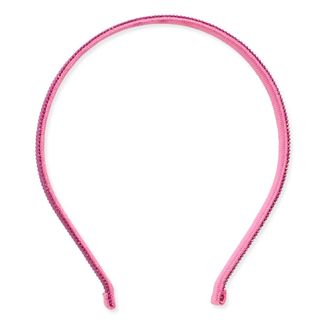 Fabiana Filippi Femme, Accessoires, Rose, Taille: ONE Size Serre-t&ecirc;te orn&eacute; de perles m&eacute;talliques