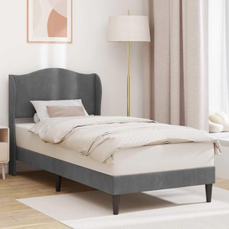 vidaXL Vidaxl Struttura Del Letto Grigio Scuro 80 X 200 Cm Velluto