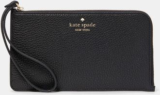Kate Spade New York Kate Spade Lucy Handgelenktasche Mit L-Rei&szlig;verschluss, Mittelgro&szlig; f&uuml;r Frauen in Schwarz | Leder