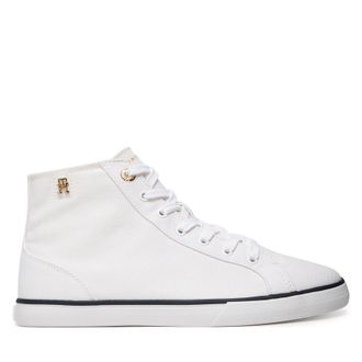 Tommy Hilfiger Sneakers aus Stoff Tommy Hilfiger Th Chic Low Profile Mid Cut FW0FW09356 Wei&szlig;