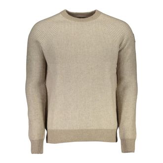 North Sails Beiger Wollpullover mit Stilvoller Applikation - - Knitwear - Herren - Beige - 2XL