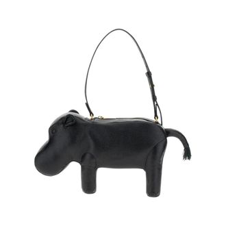 Thom Browne Femme, Sacs, Noir, Taille: ONE Size Pebble Grain Hippo Bag