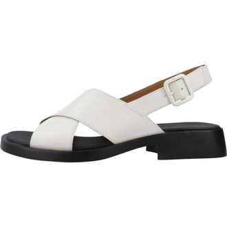 Camper Femme, Chaussures, Blanc, Taille: 39 EU Sandales Plates Chic pour Femmes