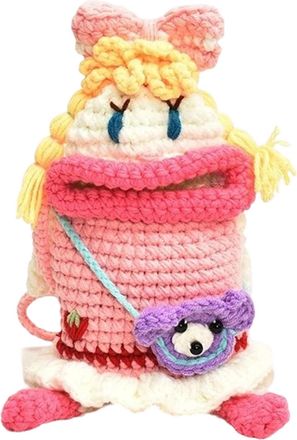 Generic Handytasche - Gestrickte &Auml;sthetische Modeaccessoires | S&uuml;&szlig;e Puppen Handyhalter Tasche,F&uuml;r Schl&uuml;ssel Und Karten Make-up Frauen Outdoor Shopping Dating 