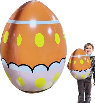 Generic Aufblasbare Ostereier für den Außenbereich | Osterdekoration für Garten, Hof | 16 Zoll mit Frohe Ostern, ideal für Partys, Osterveranstaltungen und He
