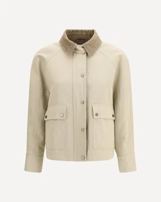 Brunello Cucinelli Cotton-linen canvas Jacket Female 42