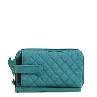 Vera Bradley Iconic RFID Smartphone Wristlet, Signature, Bracelet Femme, Forever Green-Coton recyclé, Einheitsgröße