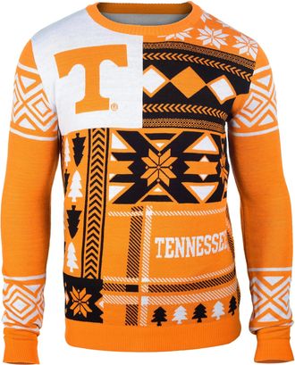 Foco Forever Collectibles NCAA Patches Ugly Pullover - Plektrum Team, Unisex, Tennessee Volunteers