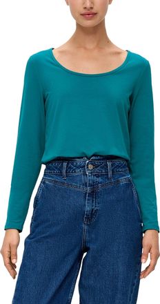 s.Oliver Damen T-Shirt Langarm Blue Green 32